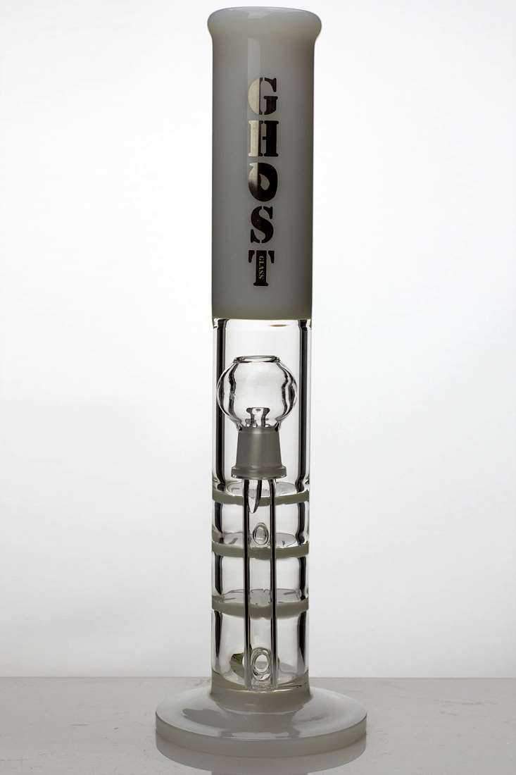 13" Ghost 2-in-1 Triple Flat Honeycomb Bong - Puffing Bird