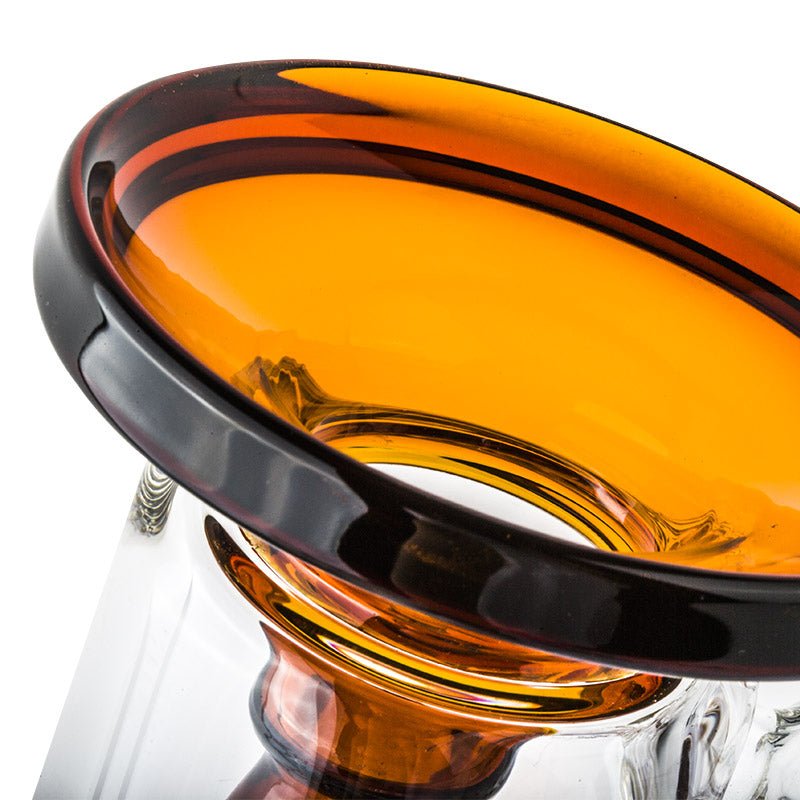 10.2″ Orange Gas Mask Perc Dab Rig with Bong Bowl - Puffing Bird