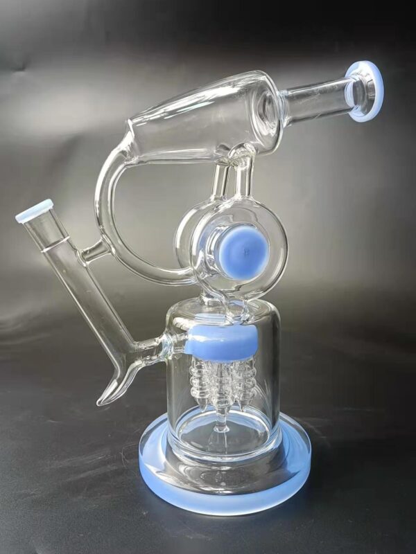 10" Gourd Percolator Three Chamber Glass Bong - Puffing Bird
