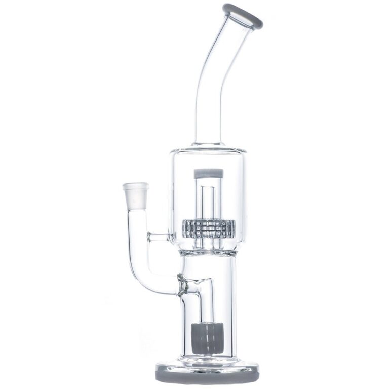 10" Double Matrix Perc Glass Bong - Puffing Bird