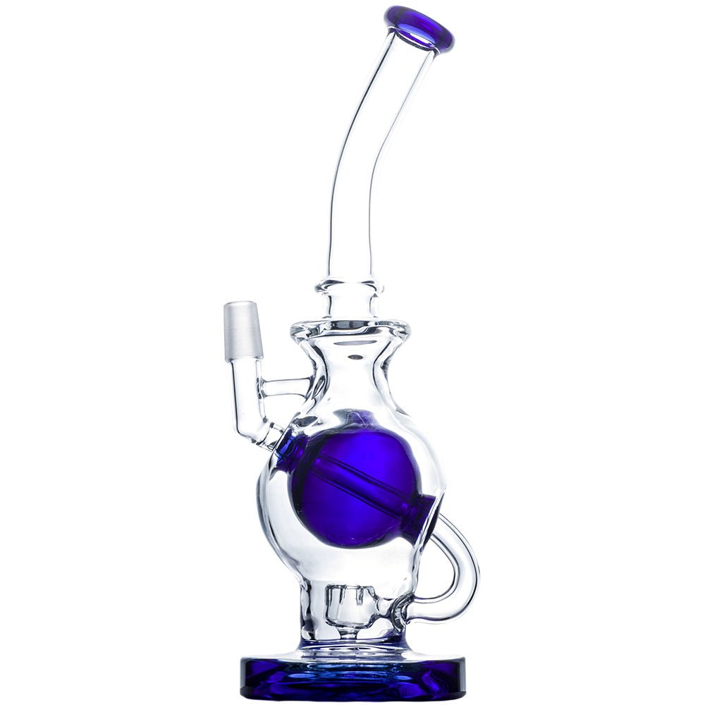 10" Glass Ball Inline Dab Rig - Puffing Bird