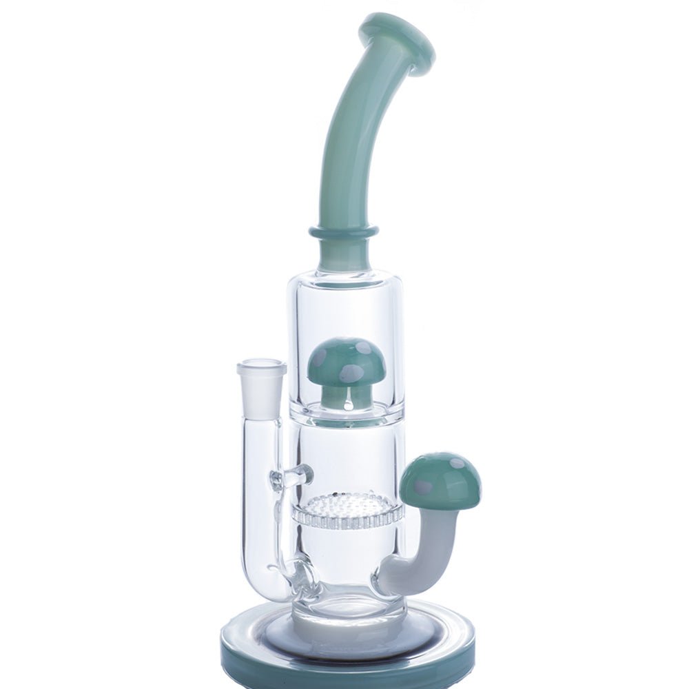 10" Mushroom Honeycomb Dab Rig - Puffing Bird