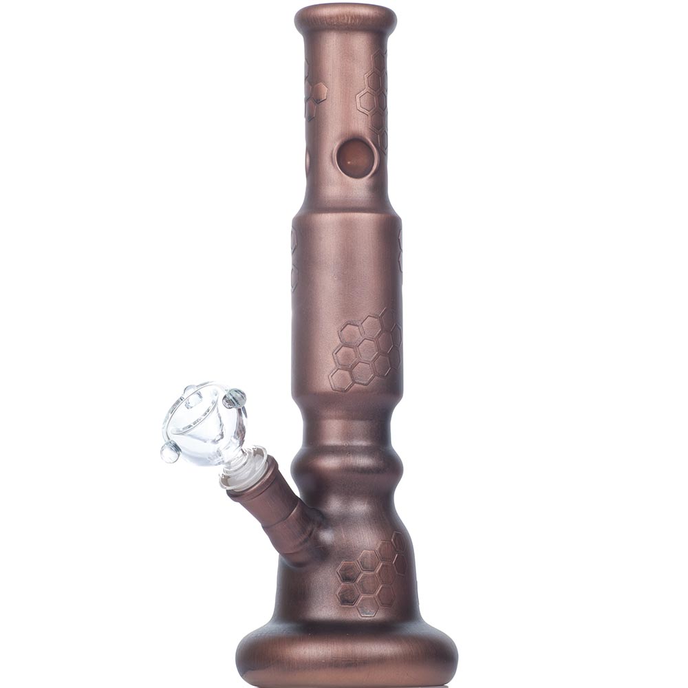 12" Bee Hive Beaker Glass Bong - Puffing Bird