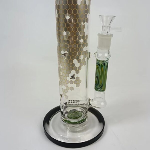 13" Honeycomb Inline Perc Glass Bong - Puffing Bird
