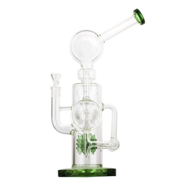 14" Gourd Perc w/ Multi Chamber Glass Bong - Puffing Bird