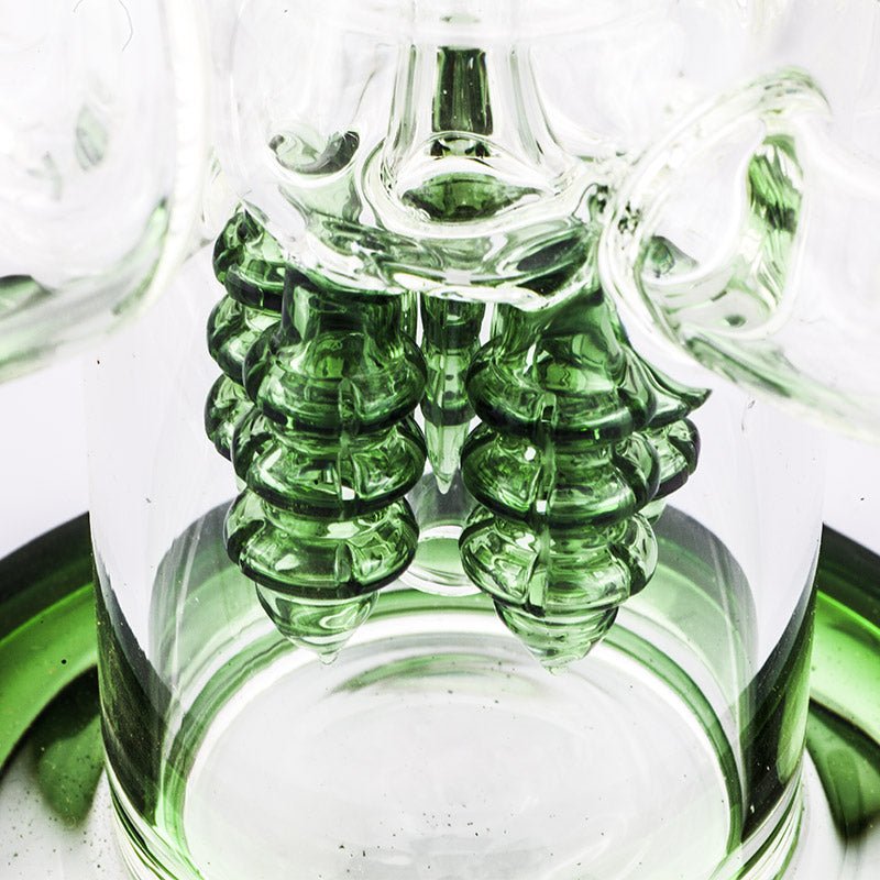 14" Gourd Perc w/ Multi Chamber Glass Bong - Puffing Bird