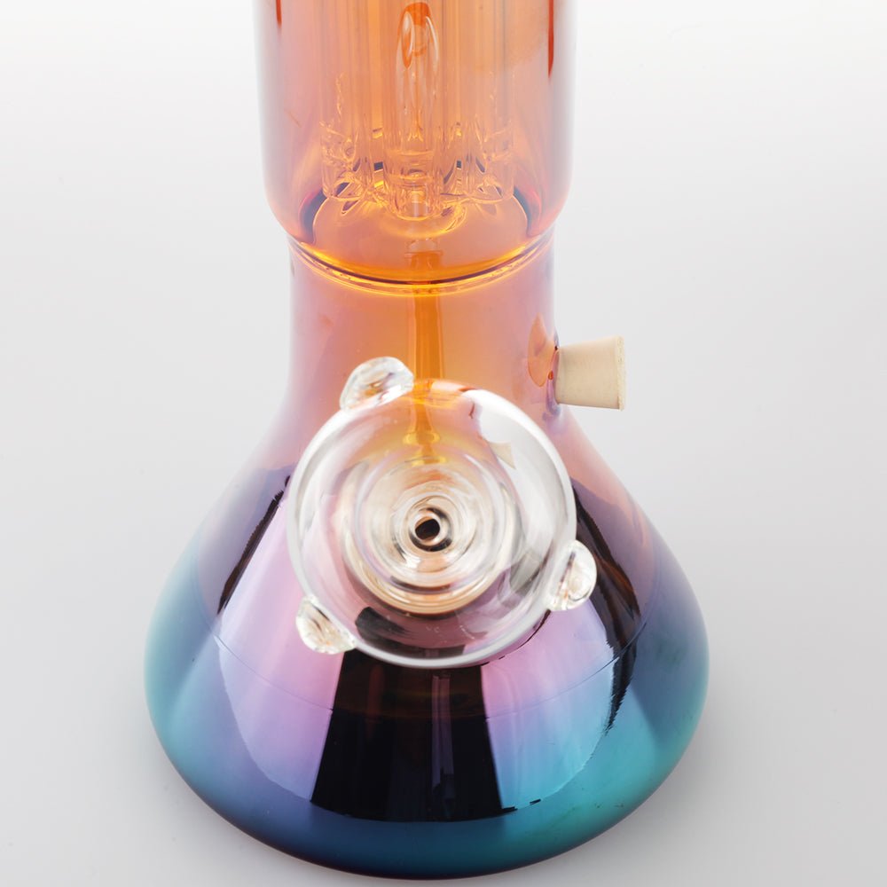 16" Colored Tree Perc Beaker Glass Bong - Puffing Bird