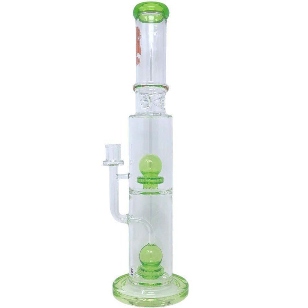 18" AFM Double UFO Ice Catcher Water Pipe - Puffing Bird