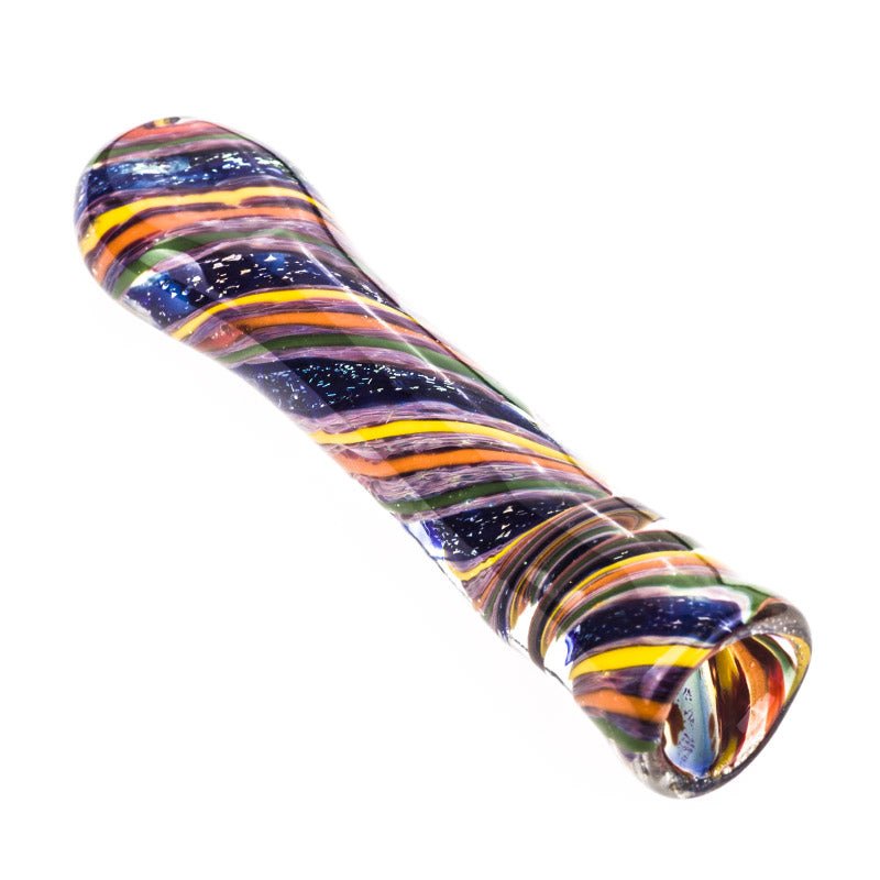 Multicolored One Hitter Glass Pipe - Puffing Bird