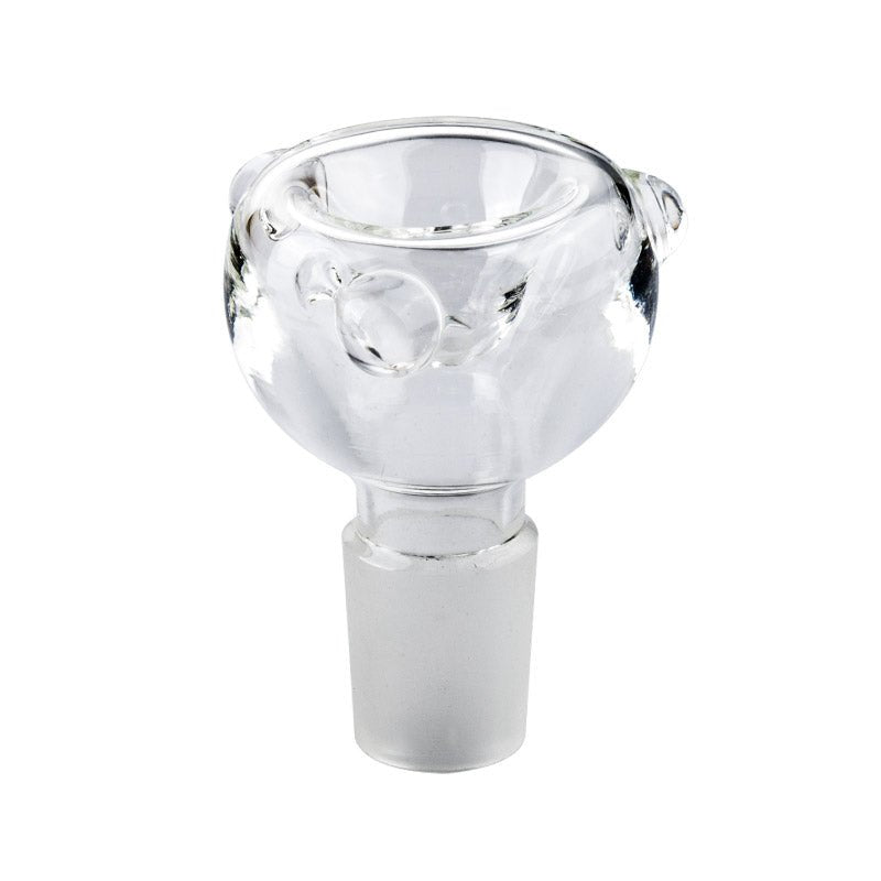 18mm Male Clear Round Bong Bowl - Puffing Bird