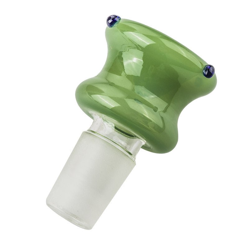 18mm Male Green Bong Bowl With Blue Marbles - Puffing Bird