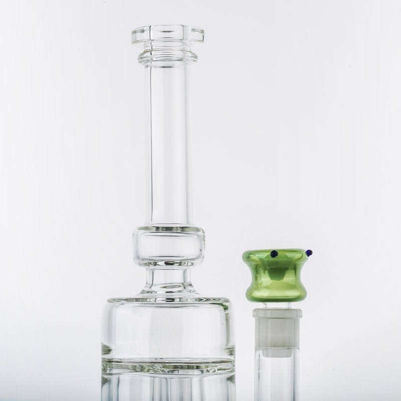 18mm Male Green Bong Bowl With Blue Marbles - Puffing Bird