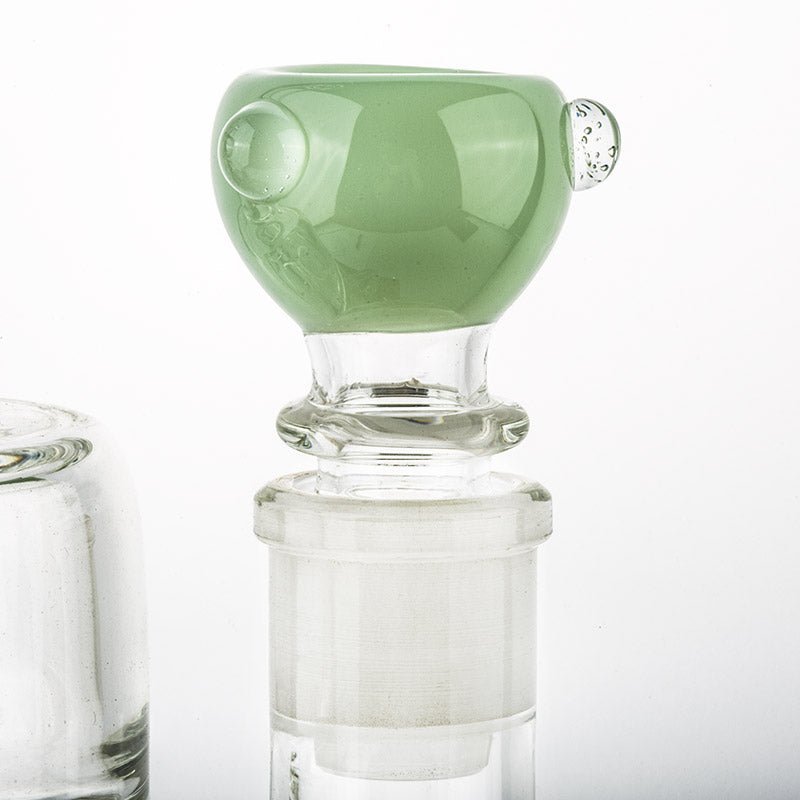 18mm Male Mint Green Glass Bong Bowl - Puffing Bird