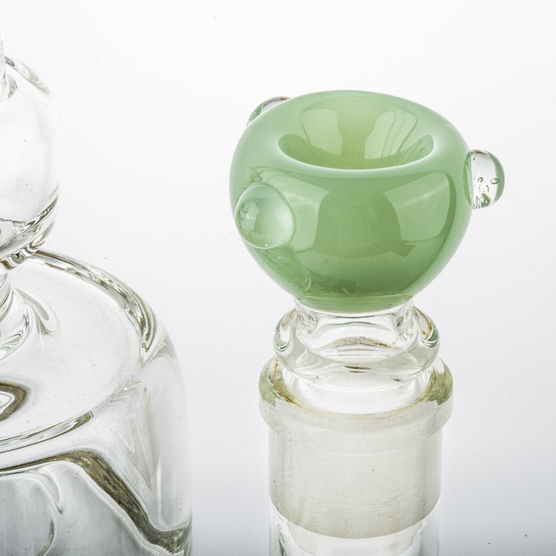 18mm Male Mint Green Glass Bong Bowl - Puffing Bird