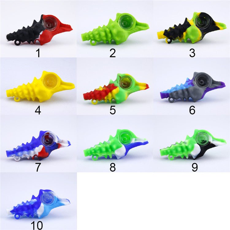 Silicone Conch Hand Pipe With Glass Bowl - Puffing Bird