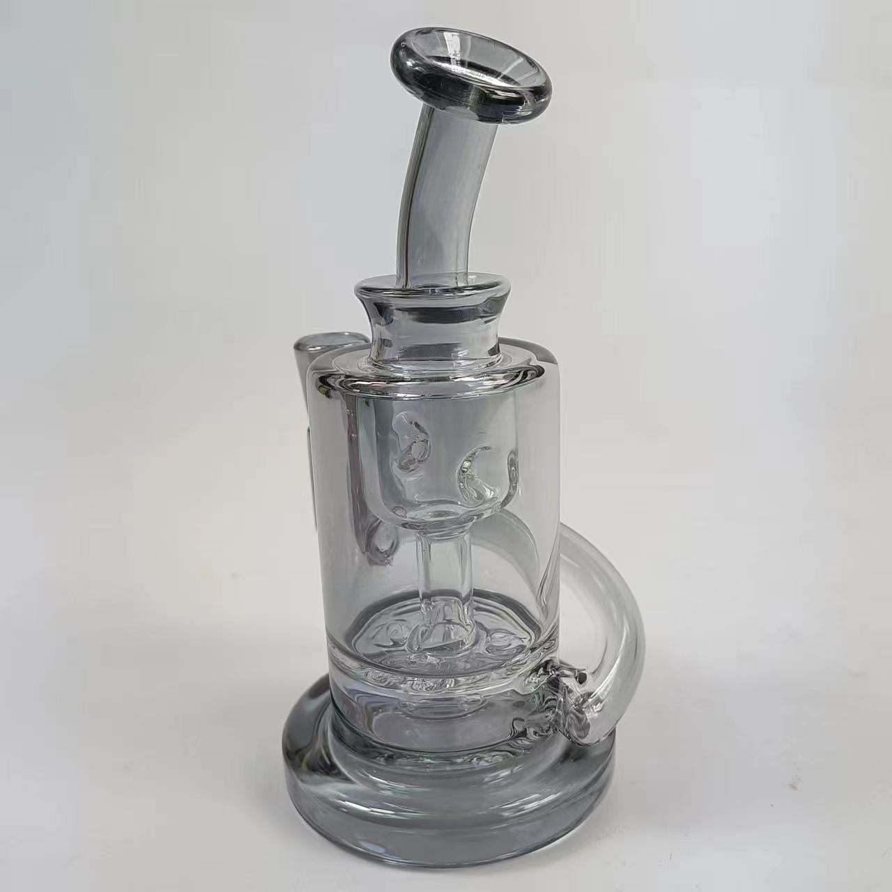 5" Glass Recycler Dab Rig - Puffing Bird