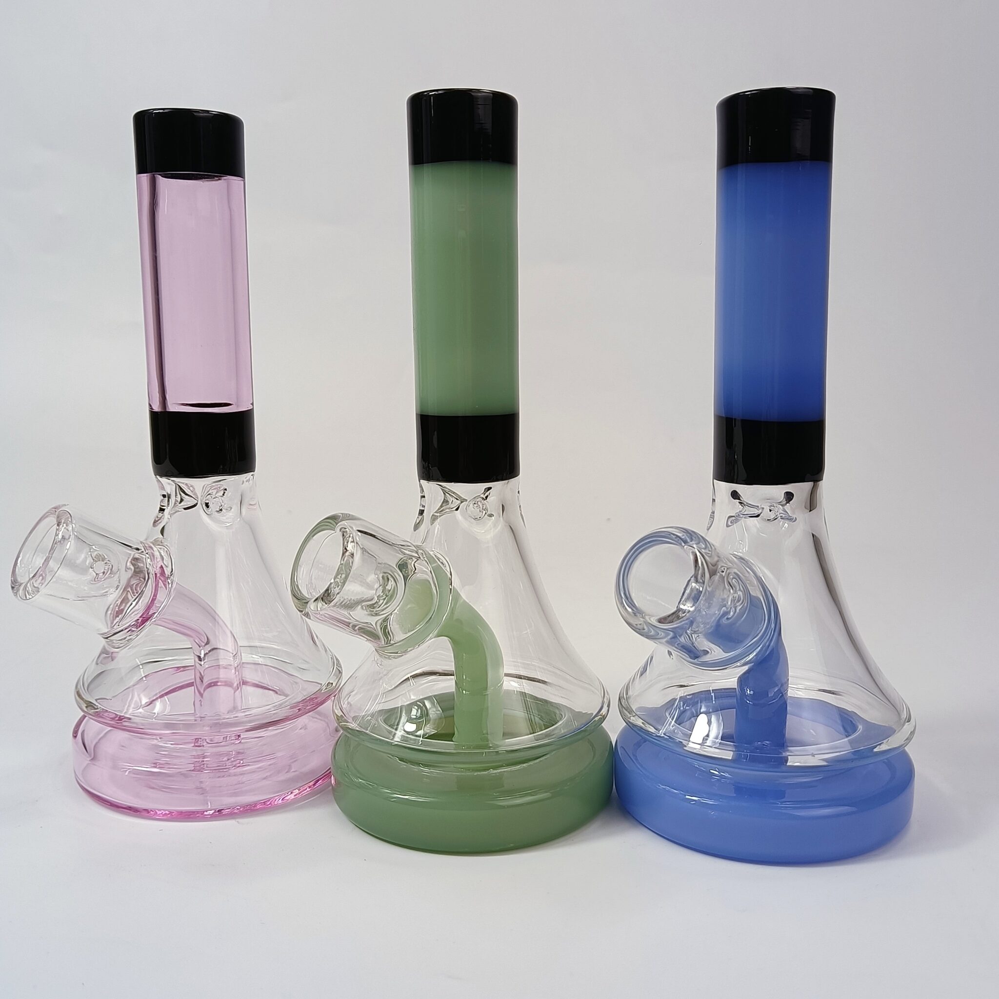6" Colored Glass Beaker Bong - Puffing Bird