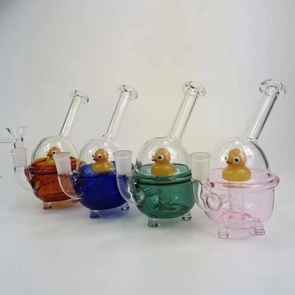 6" Ducky Mini Glass Dab Rig - Puffing Bird