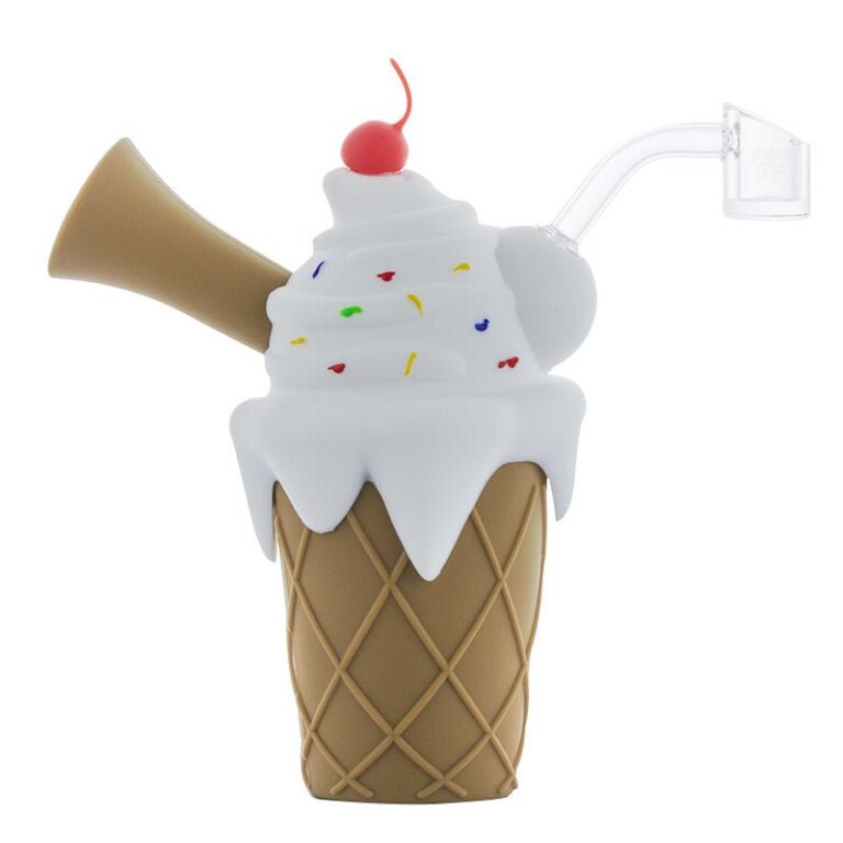 6" Ice Cream Silicone Dab Rig - Puffing Bird