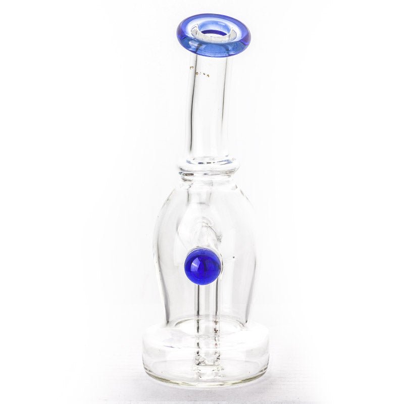 6" Mini Clear Glass Dab Rig - Puffing Bird