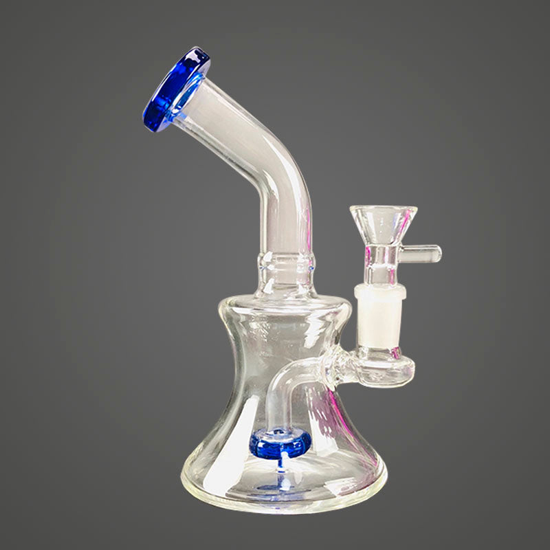6" Mini Showerhead Perc Glass Dab Rig - Puffing Bird