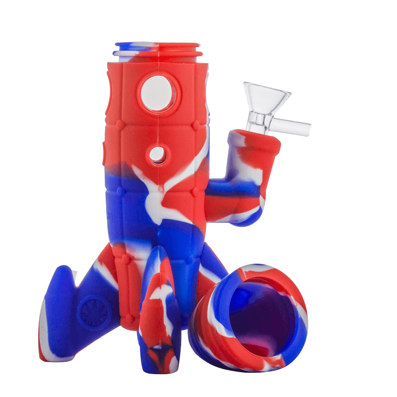 7.5" Rocket Silicone Dab Rig - Puffing Bird