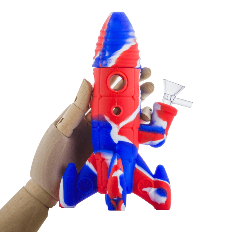 7.5" Rocket Silicone Dab Rig - Puffing Bird