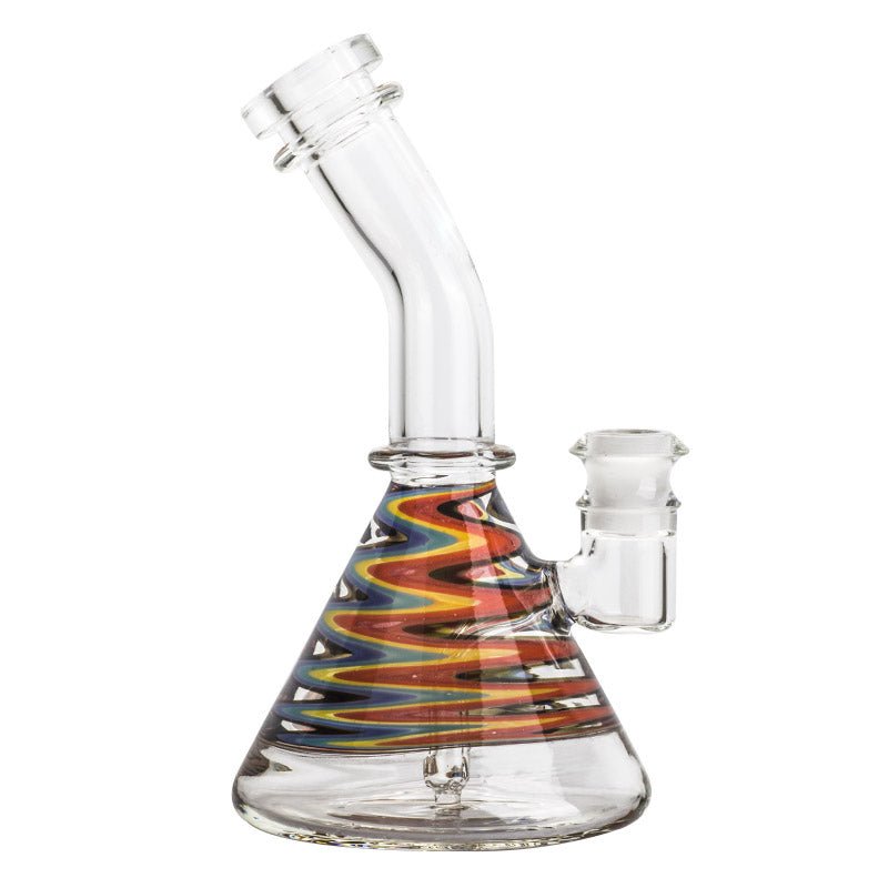 7.5" Zigzag Pattern Beaker Bong - Puffing Bird