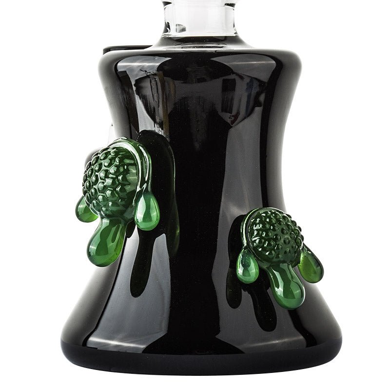 7.8" Black Dab Rig With Green Pattern - Puffing Bird