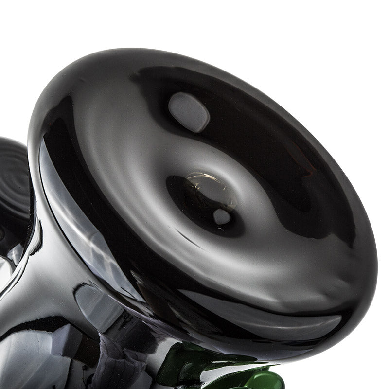 7.8" Black Dab Rig With Green Pattern - Puffing Bird