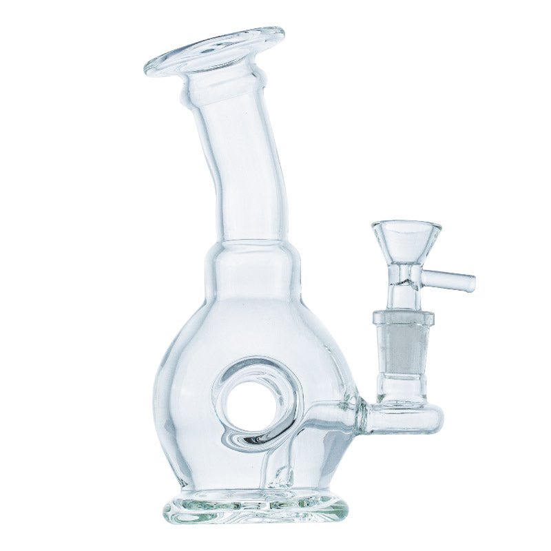 7" Clear Glass Mini Bong - Puffing Bird