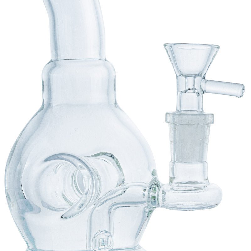 7" Clear Glass Mini Bong - Puffing Bird