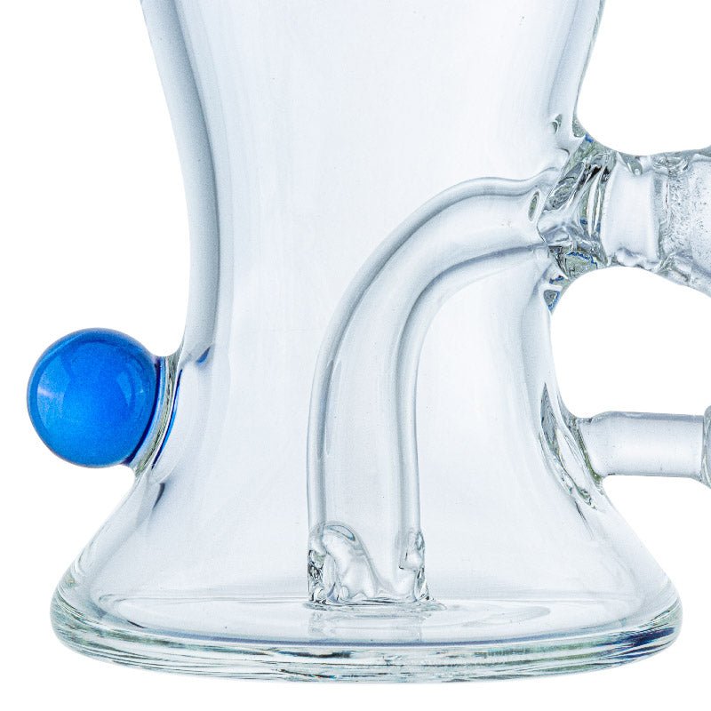 7" Mini Glass Dab Rig w/ Marble - Puffing Bird