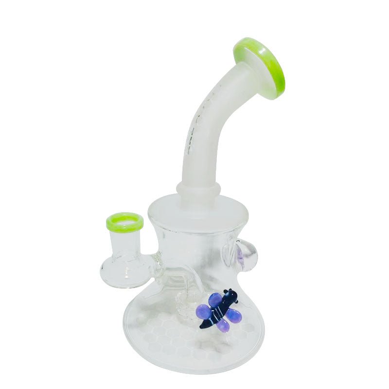7" Showerhead Perc Glass Wax Rig - Puffing Bird
