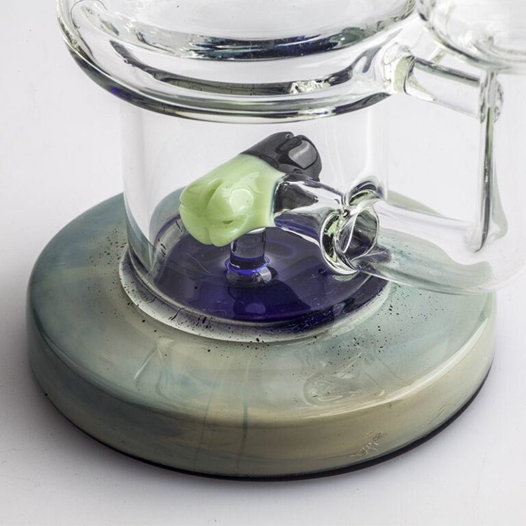 8.5" Blue Cube Glass Dab Rig - Puffing Bird