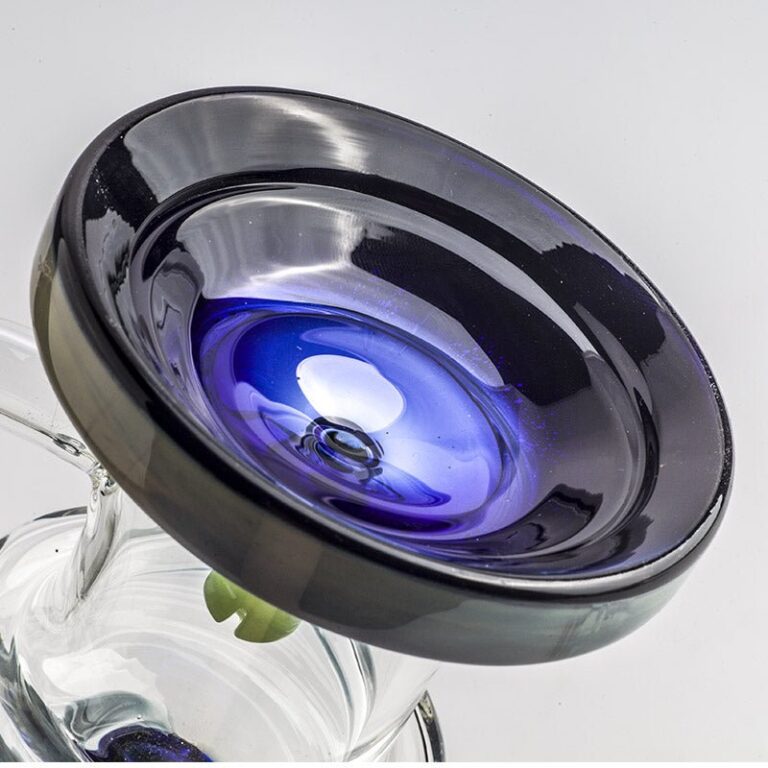 8.5" Blue Cube Glass Dab Rig - Puffing Bird