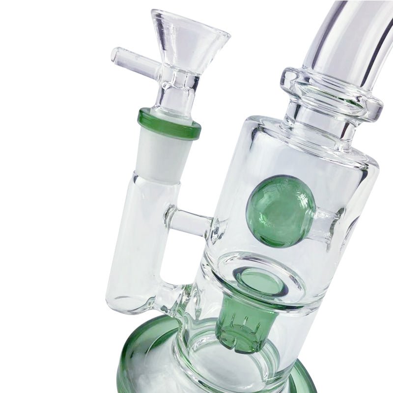 8" Clear Thick Glass Dab Rig - Puffing Bird