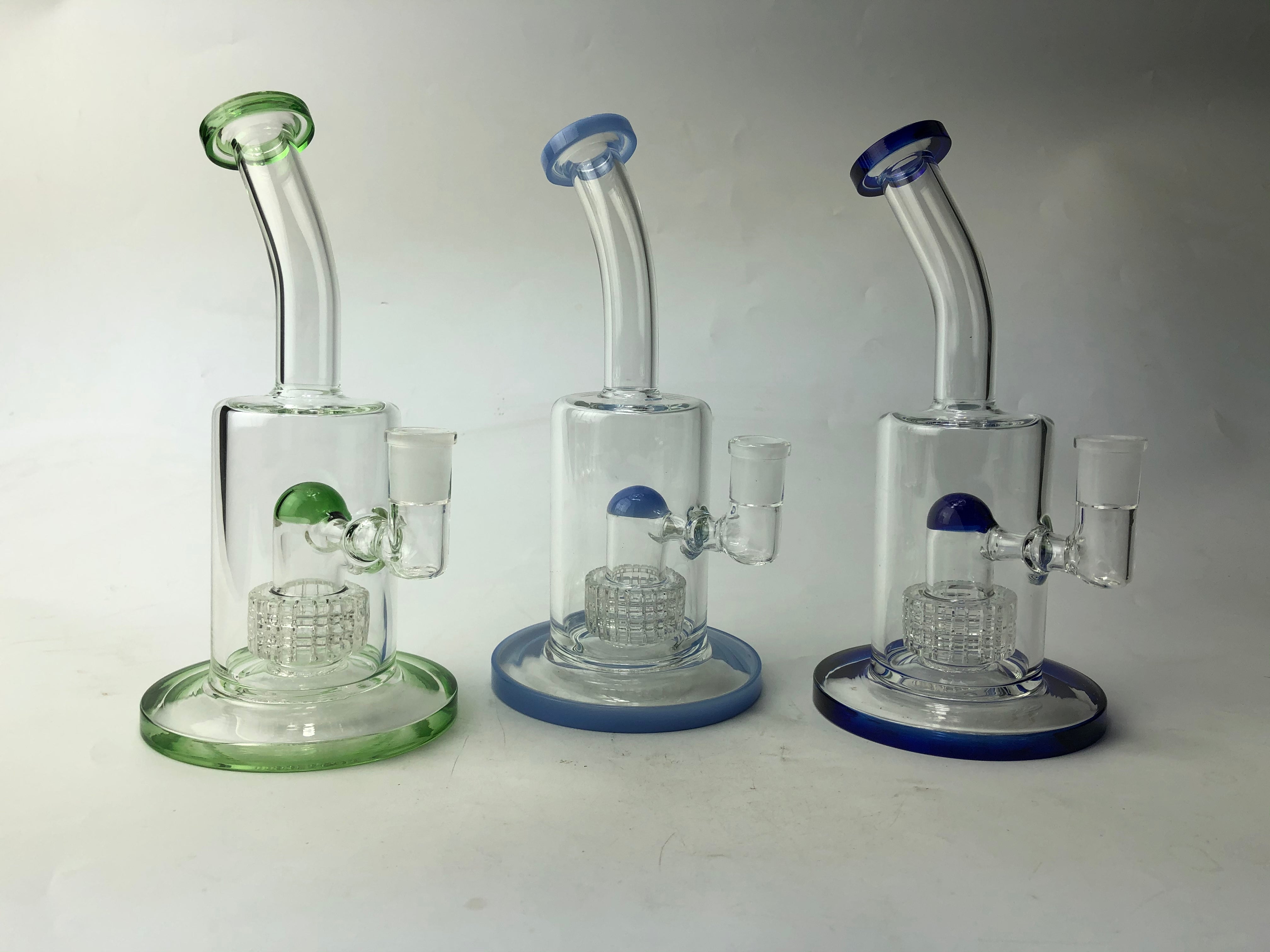 8" Matrix Perc Glass Dab Rig - Puffing Bird