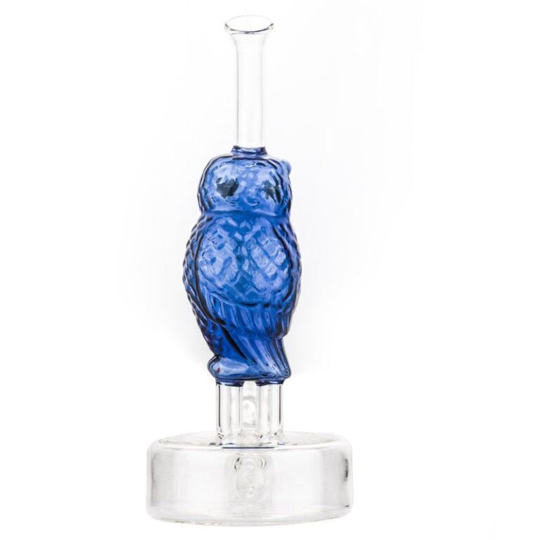8" Owl Theme Glass Bong - Puffing Bird