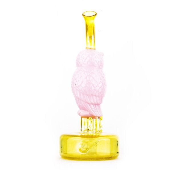 8" Owl Theme Glass Bong - Puffing Bird