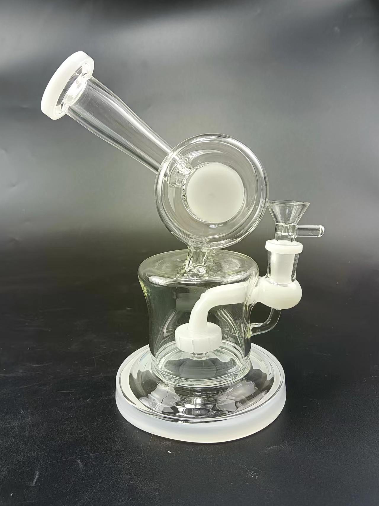8" Showerhead Perc Double Chamber Dab Rig - Puffing Bird