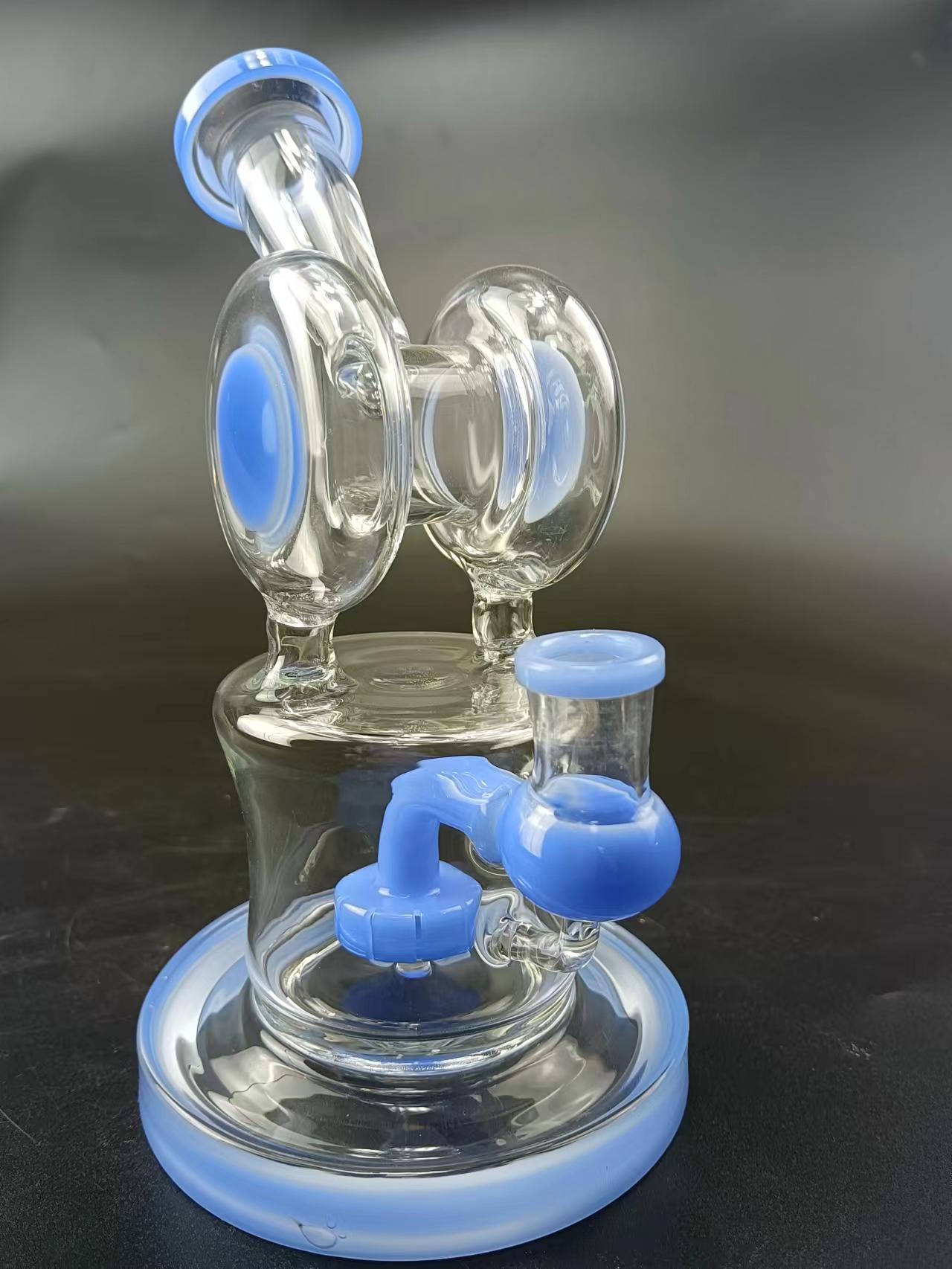 8" Showerhead Perc Double Chamber Dab Rig - Puffing Bird