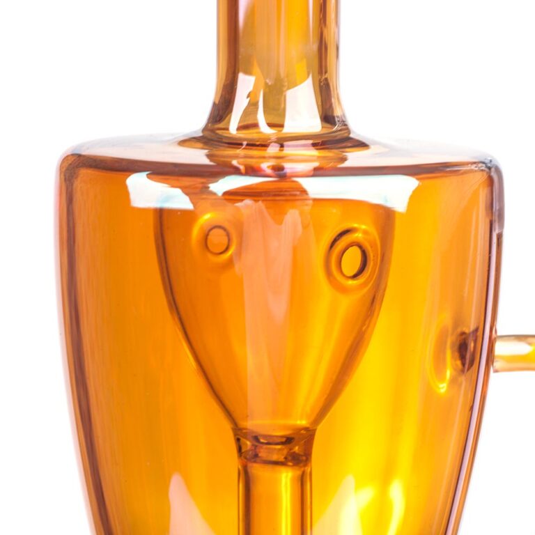 8" Heady Orange Glass Bong - Puffing Bird