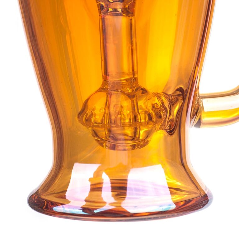 8" Heady Orange Glass Bong - Puffing Bird
