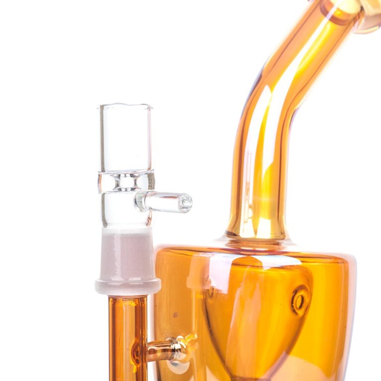 8" Heady Orange Glass Bong - Puffing Bird