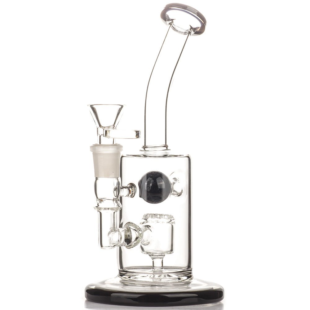 8" Ball Cage Perc Dab Rig - Puffing Bird