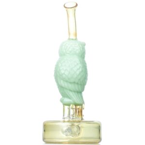 8" Owl Theme Glass Bong - Puffing Bird