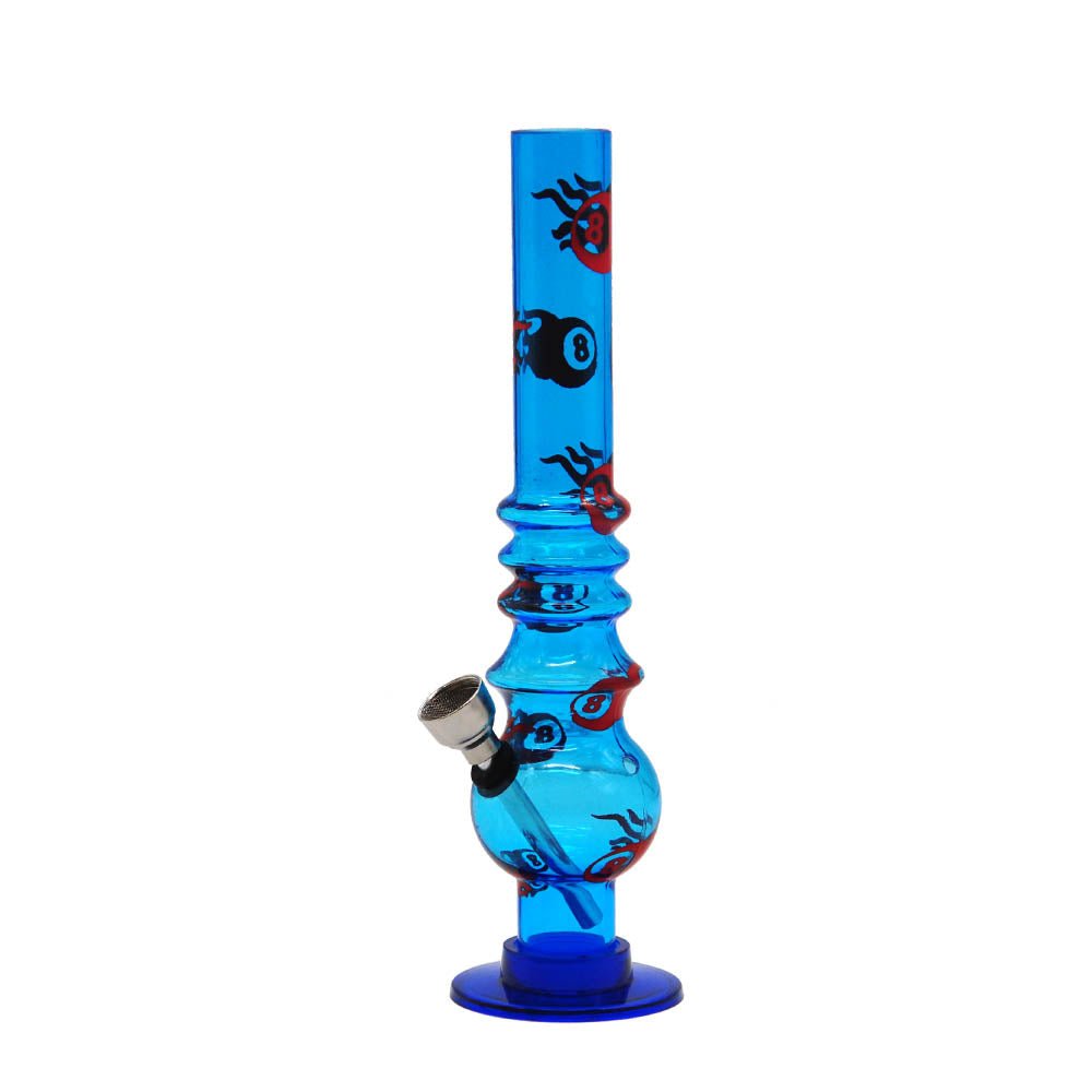 8" Acrylic Bong Heady Pattern - Puffing Bird