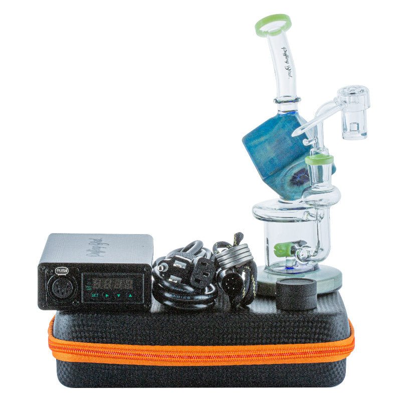 Quartz Enail W/ Honeycomb Perc Dab Rig Bundle - Puffing Bird