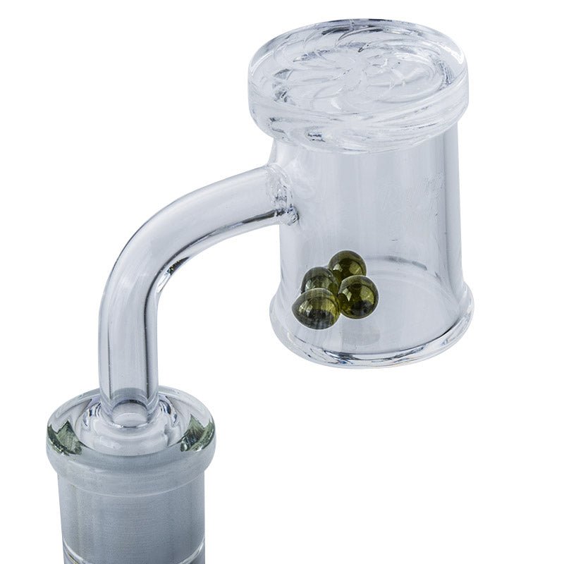 Clear Vortex Pattern Quartz Channel Cap 30mm - Puffing Bird